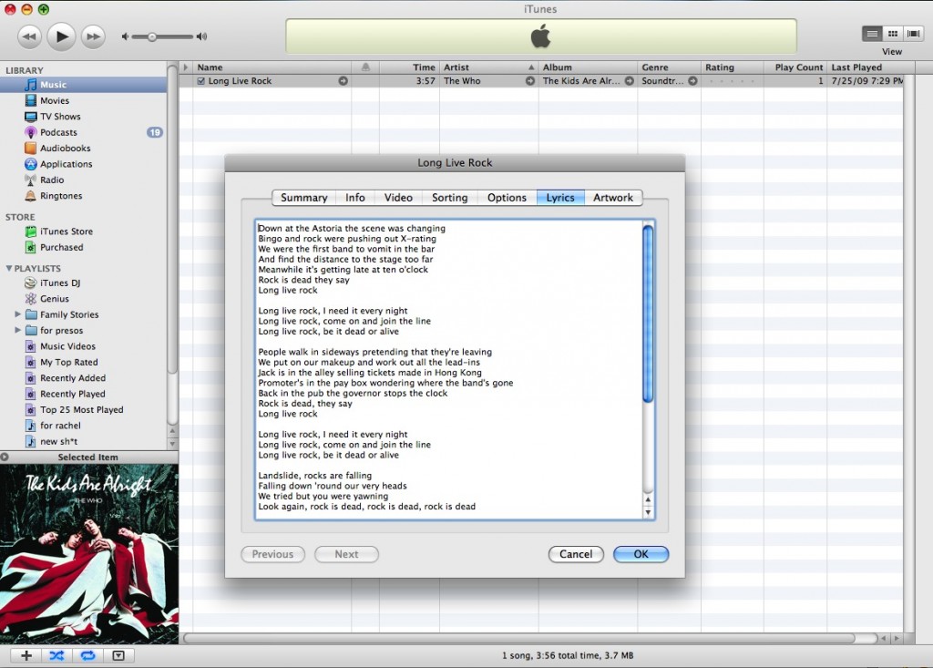 Song Lyrics Data – CogDogBlog