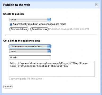 Updating Web Sites with Google Spreadsheets – CogDogBlog