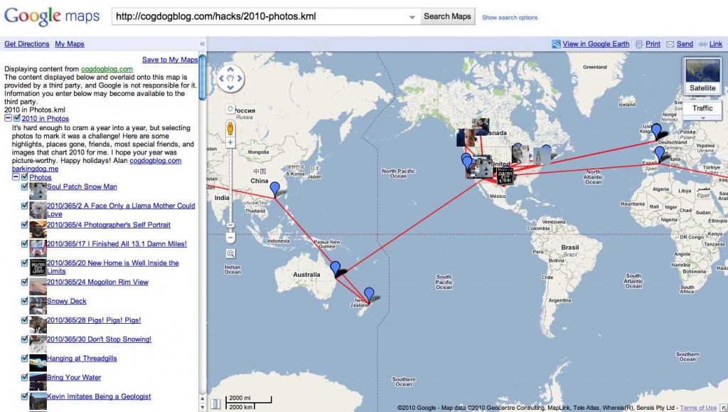 Google Mapping a Flickr Photo Set – CogDogBlog