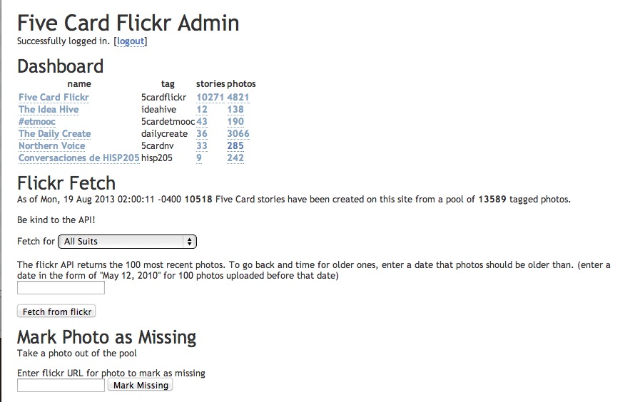 Updated Code Released for Five Card Flickr – CogDogBlog