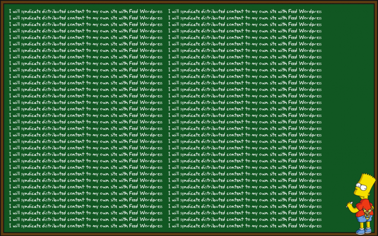 Bart Simpson Blank Chalkboard