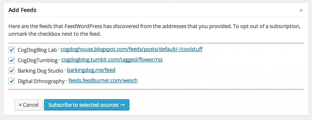 Feed WordPress 101: Feeding The Machine – CogDogBlog