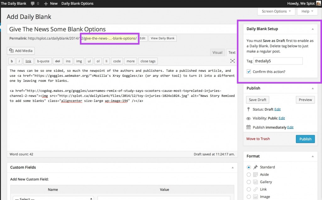 Partial Intro to The Daily Blank – CogDogBlog