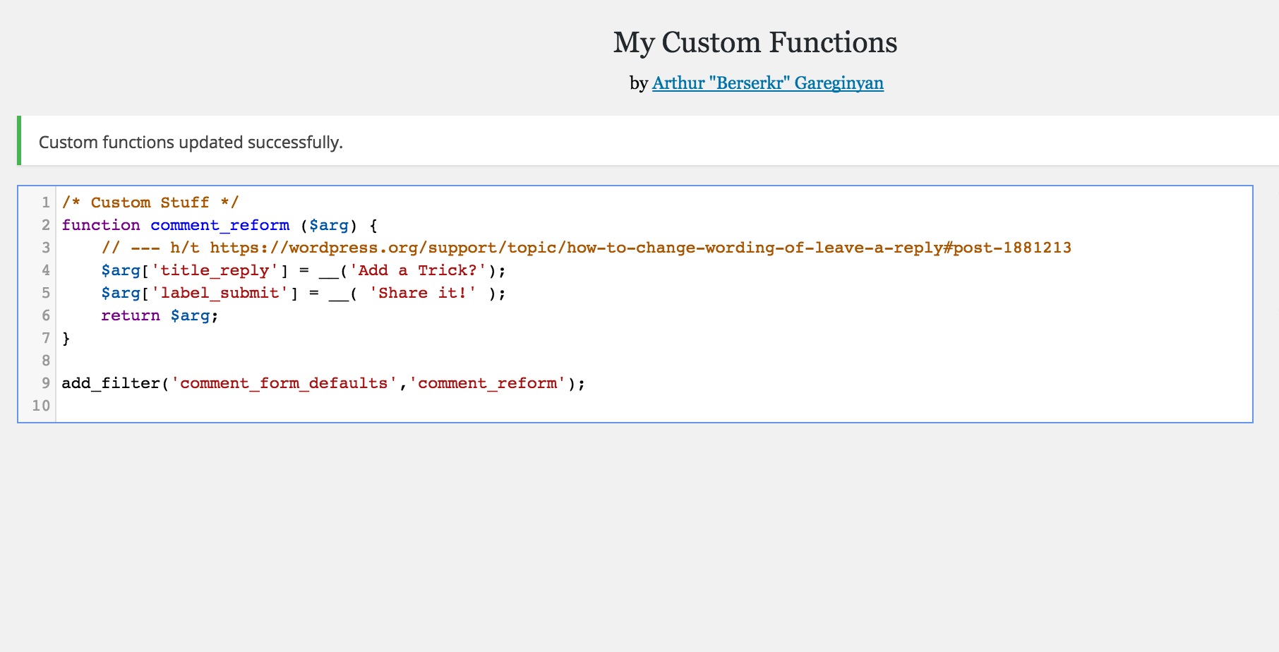Custom WordPress Theme Mods Without Having Children – CogDogBlog