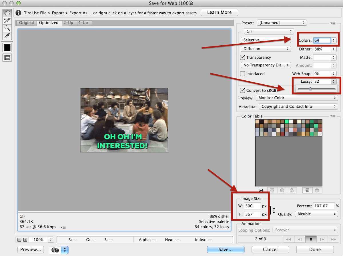 Ooh Ooh Mr Kotter! I Know How To Optimize My GIFs! – CogDogBlog