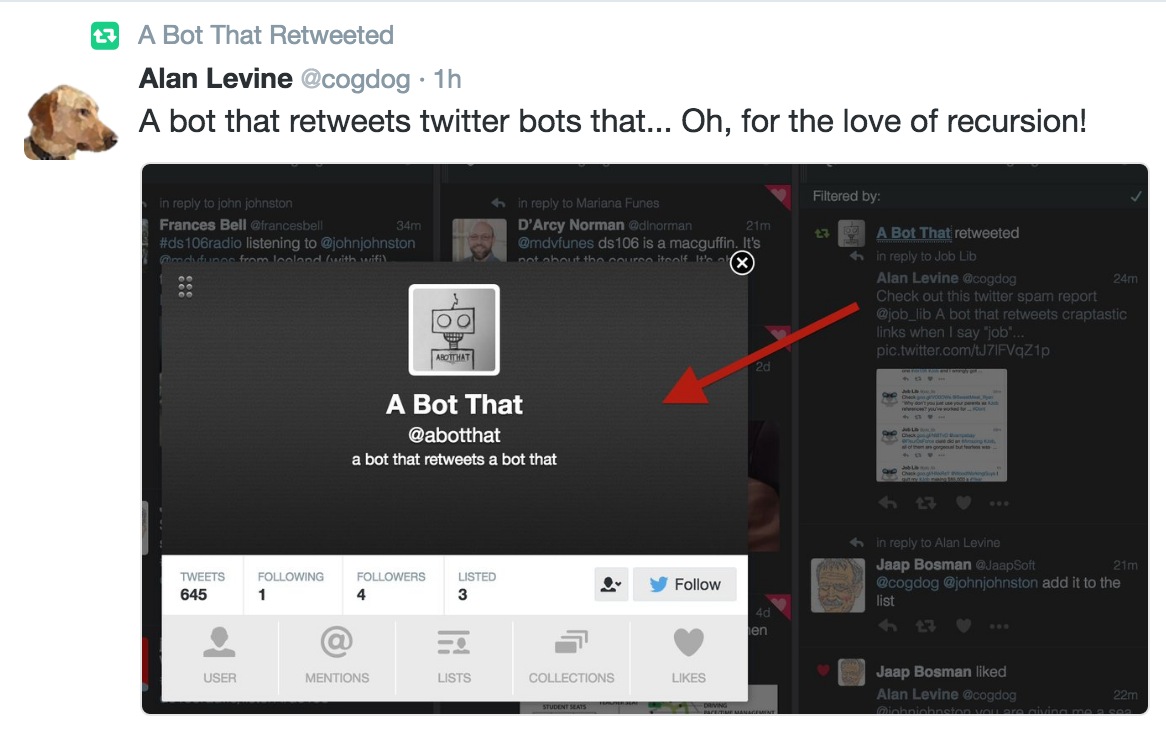 A Bot That… I can love for recursively tweeting – CogDogBlog