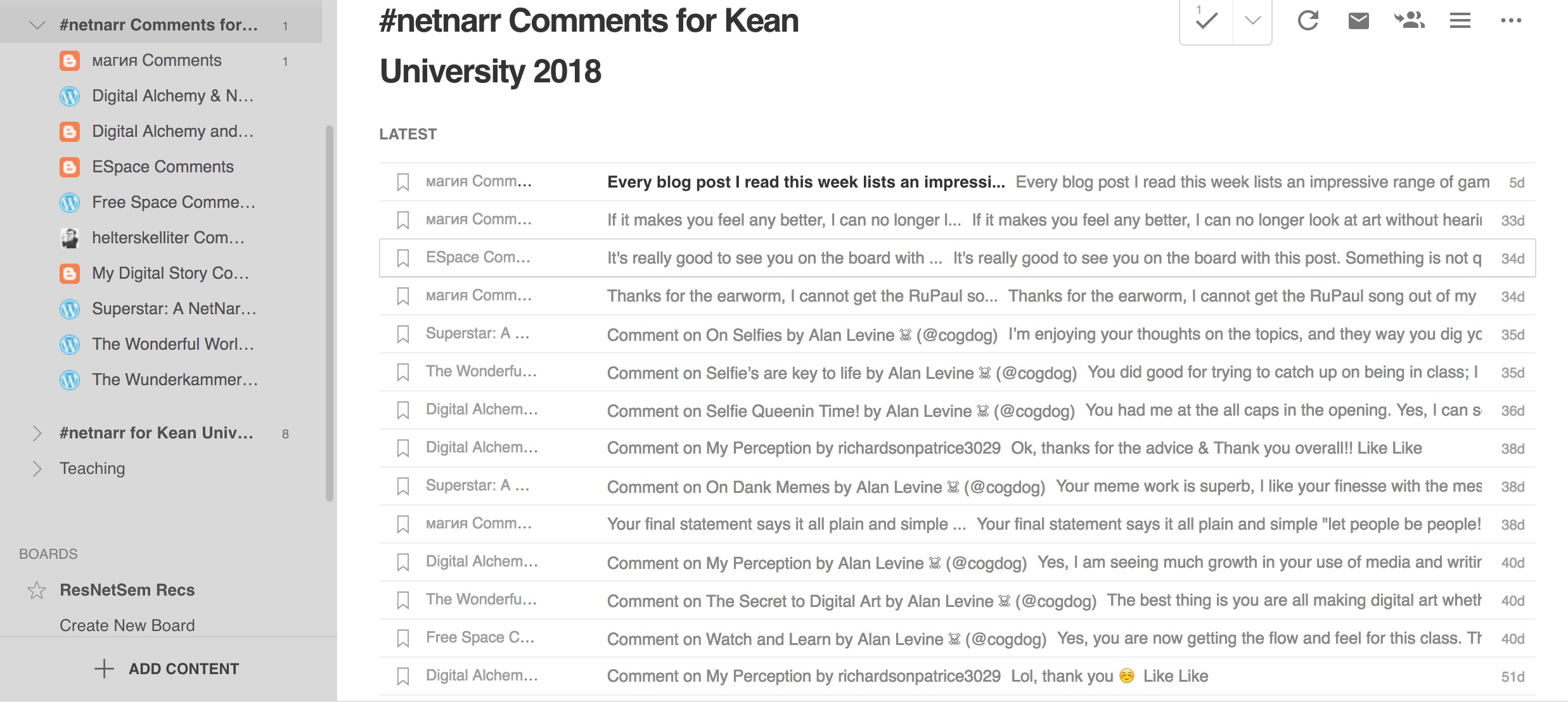 On Syndicating Comments, Conversations – CogDogBlog